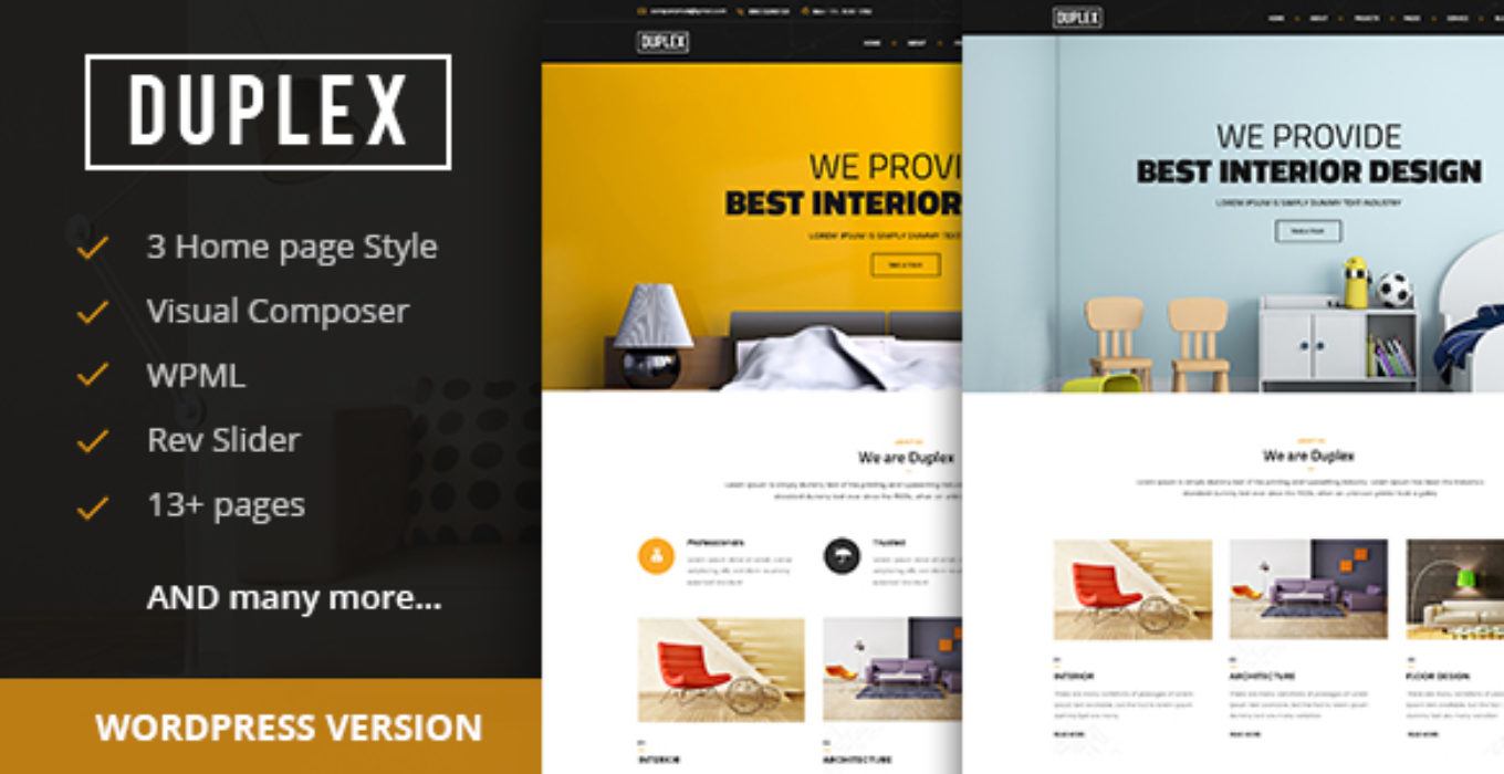 Duplex – Interior and Architecture Design WordPress Theme - wpnull24
