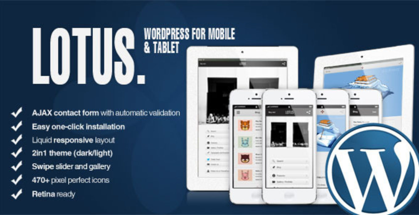 Lotus – Mobile and Tablet | WordPress & Retina - wpnull24