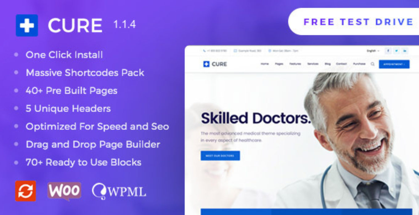 Medical Cure – Health and Medical WordPress Theme - wpnull24