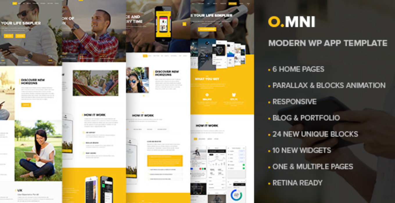 Omni | Stylish Powerful One Page and Multipage App and Software WP Theme - wpnull24