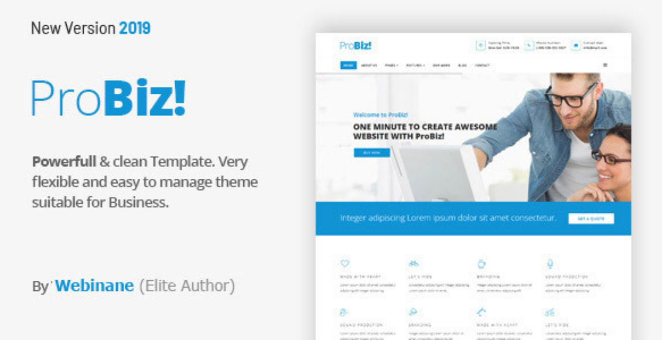 Probiz – An Easy to Use and Multipurpose Business and Corporate WordPress Theme - wpnull24