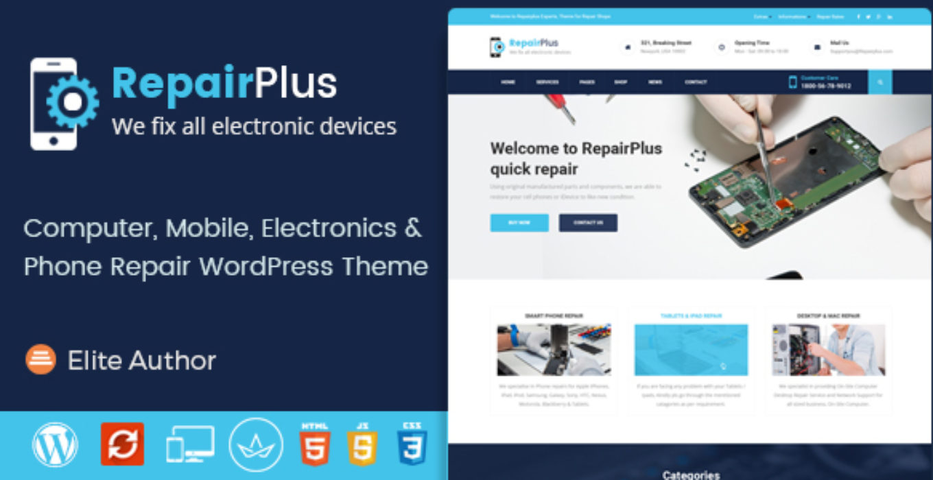 Repair Plus – Computer, Mobile, Electronics and Phone Repair WordPress Theme - wpnull24