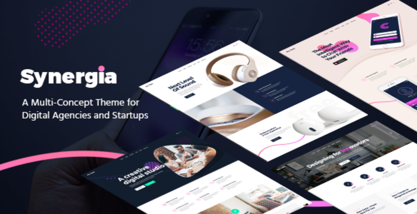 Synergia – Multi-Concept Theme for Digital Agencies and Startups - wpnull24