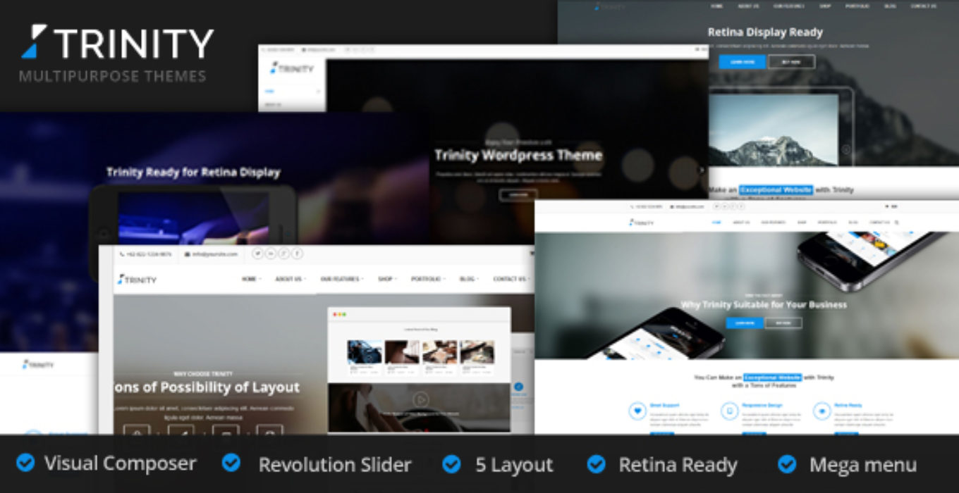 Trinity – 5 Creative Layouts Multipurpose WP Theme - wpnull24