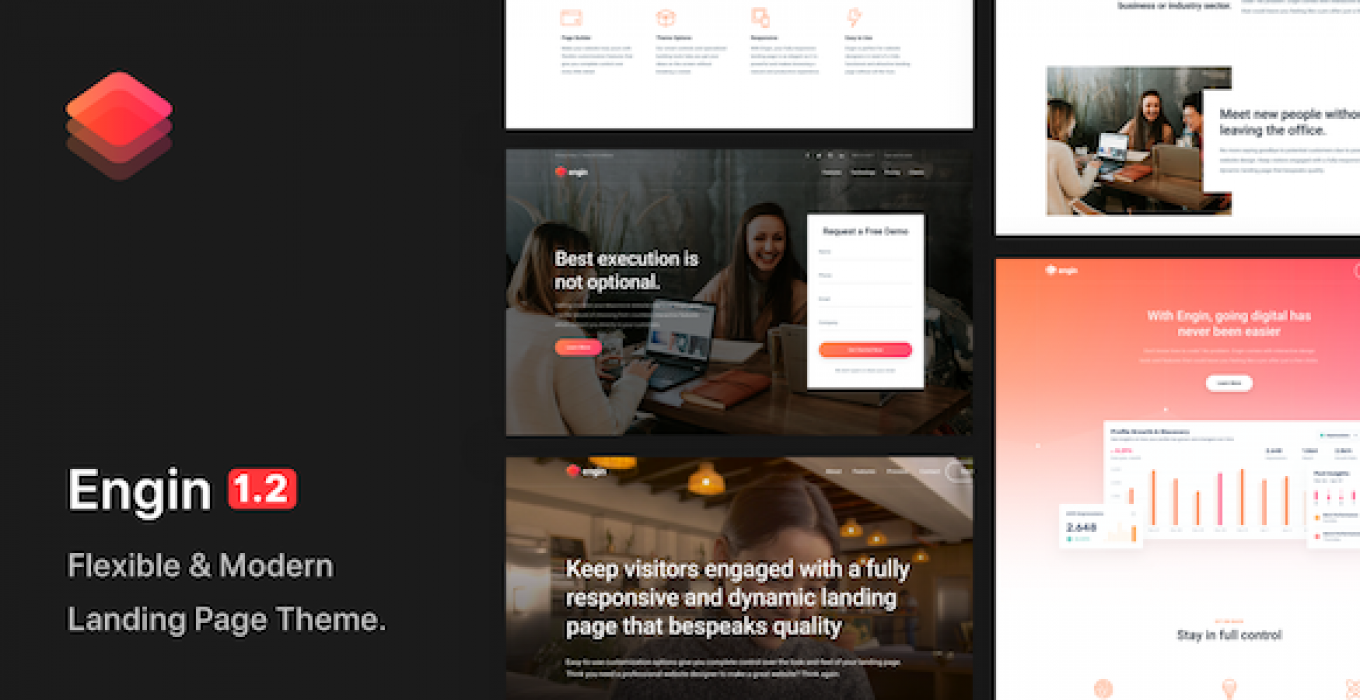 Engin – Multipurpose Landing Page WordPress Theme - wpnull24