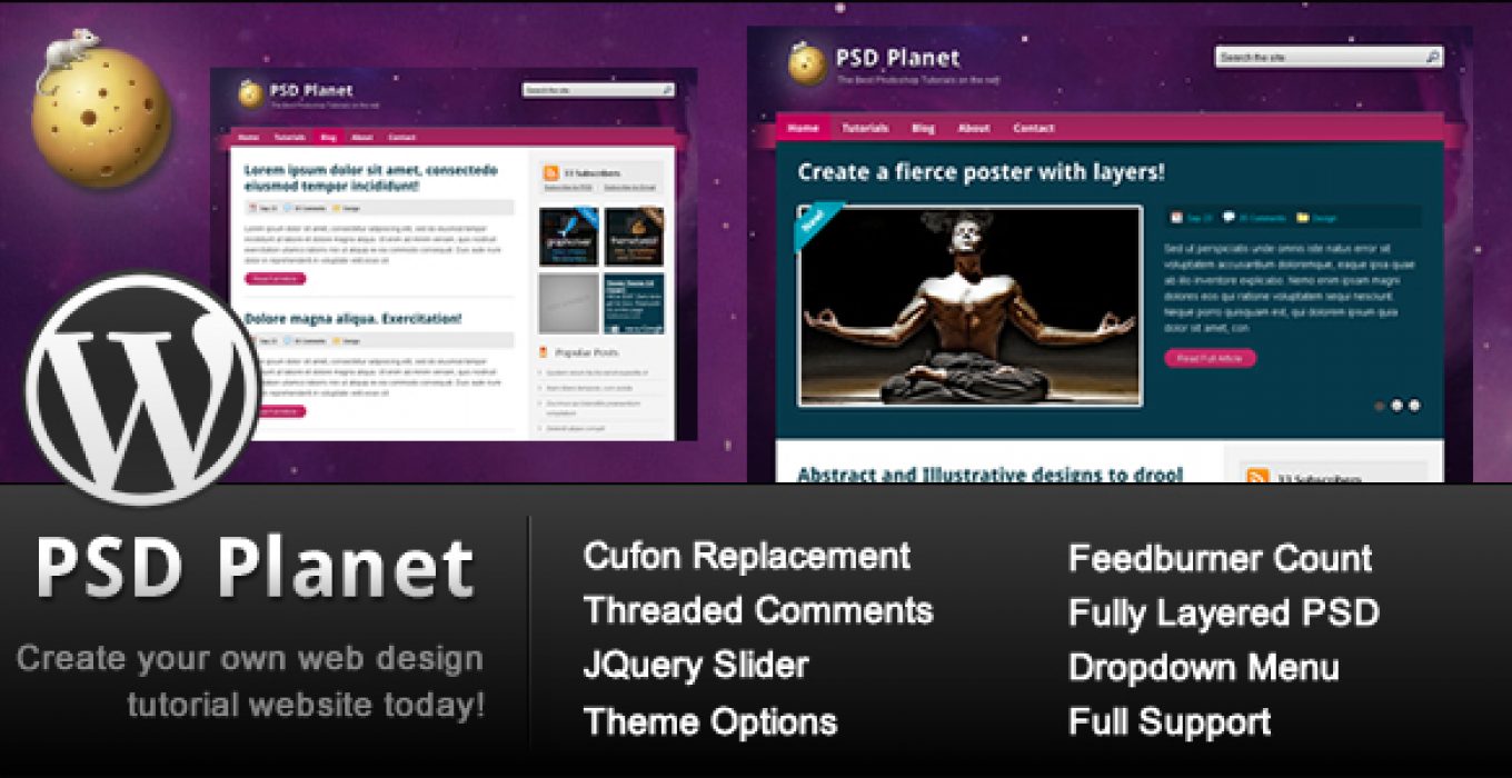 PSD Planet WP - wpnull24