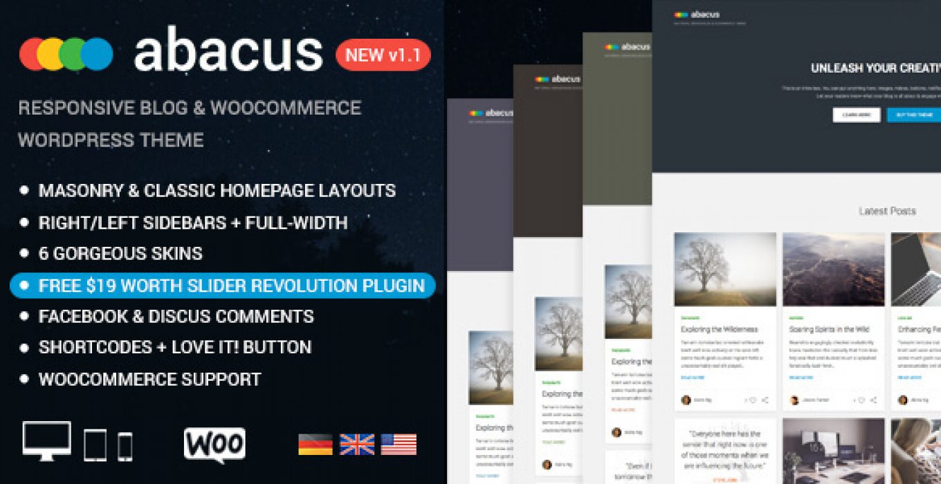 Abacus – Responsive Blog & Shop Theme - wpnull24