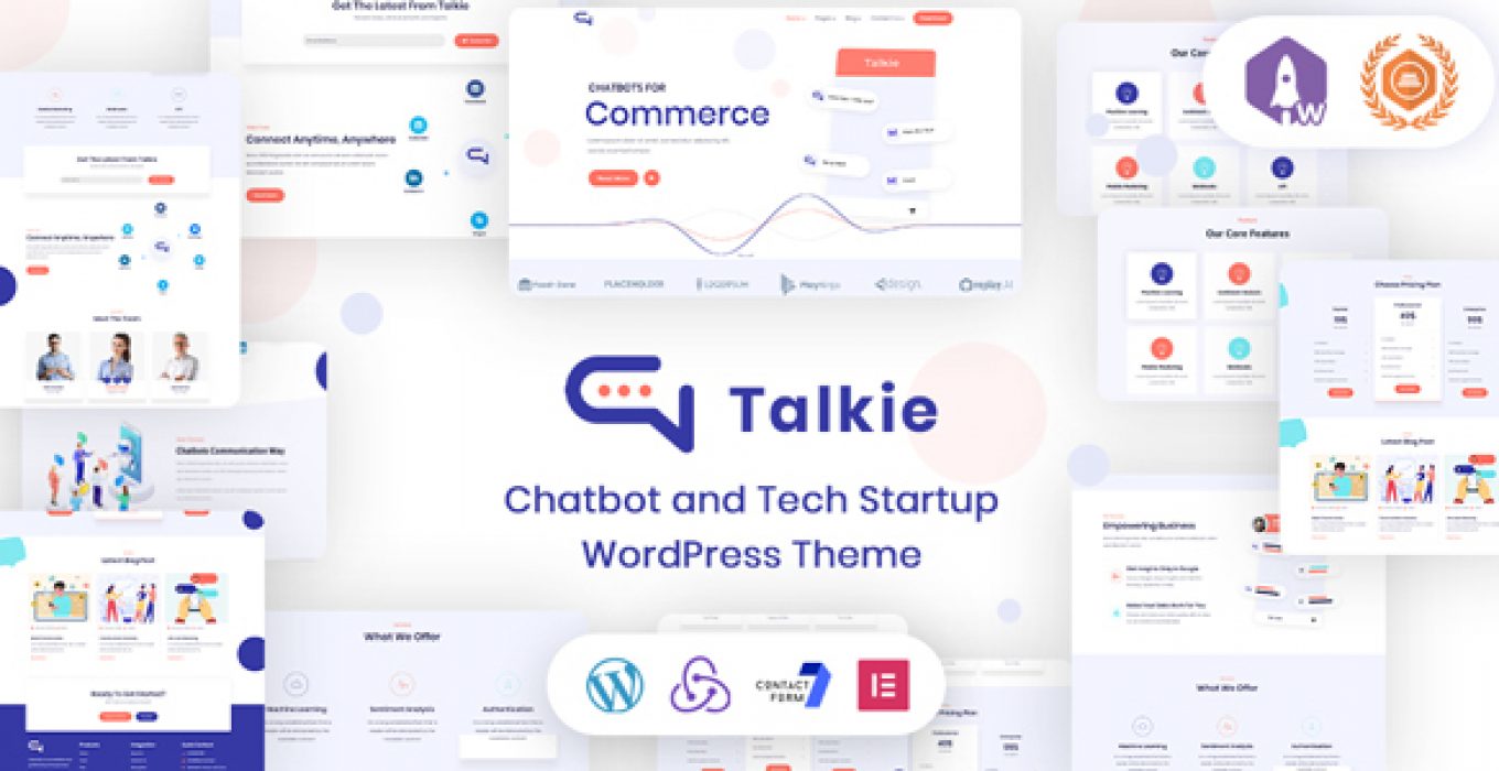 Talkie – Chatbot and Tech Startup WordPress Theme - wpnull24