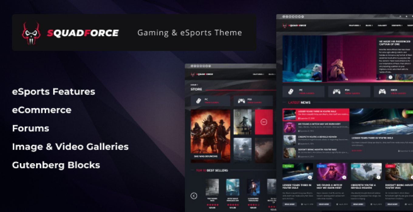 SquadForce – eSports Gaming WordPress Theme - wpnull24