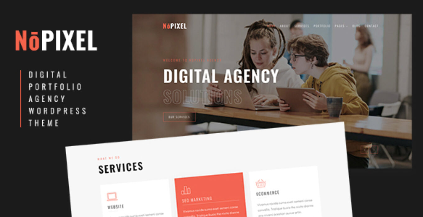 NoPixel – Portfolio Agency WordPress Theme - wpnull24