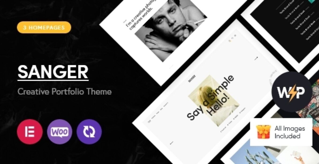 Sanger – Personal Portfolio for Creatives WordPress Theme - wpnull24