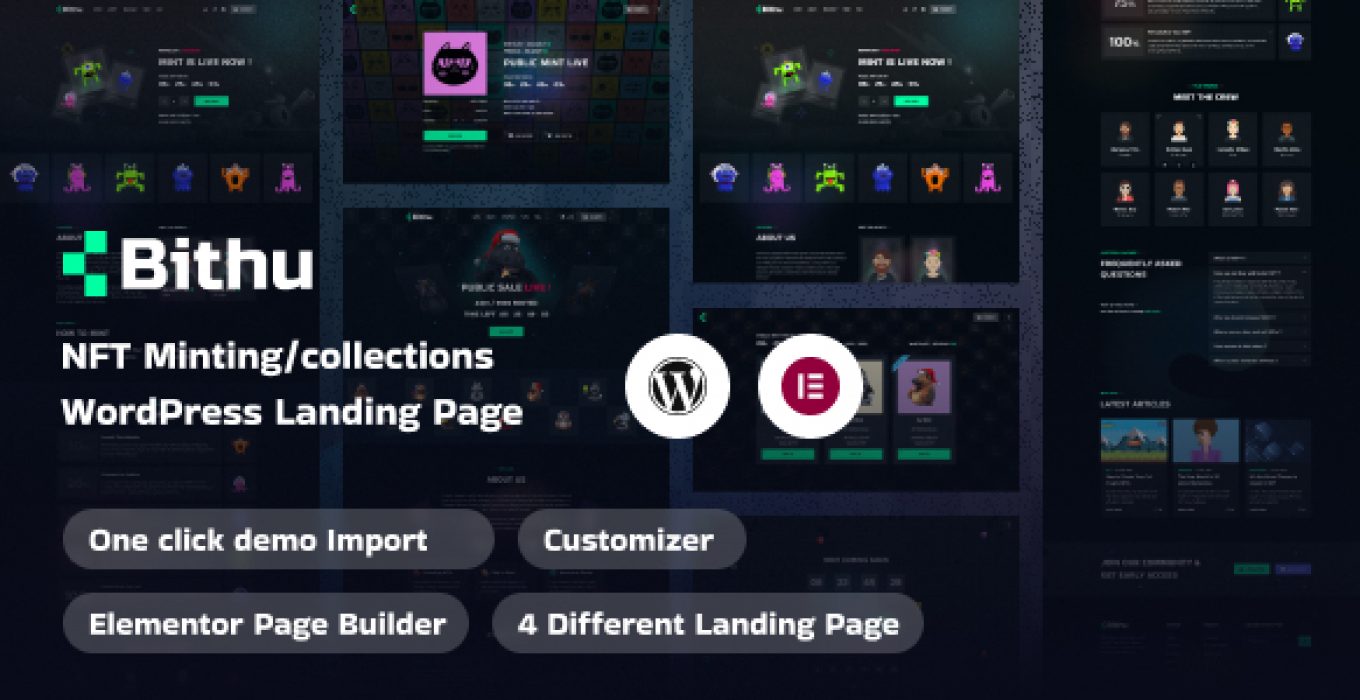 Bithu – NFT Minting/Collection WordPress Theme - wpnull24