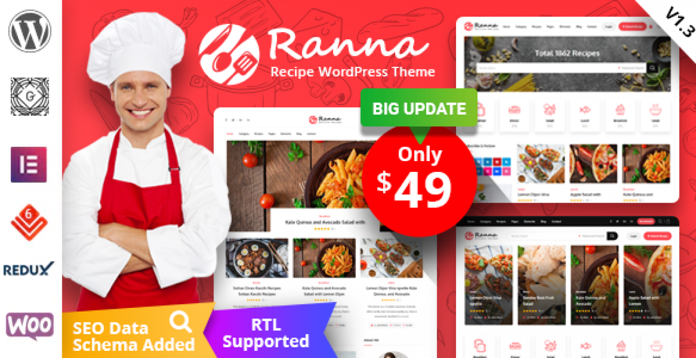 Ranna – Food & Recipe WordPress Theme + RTL - wpnull24