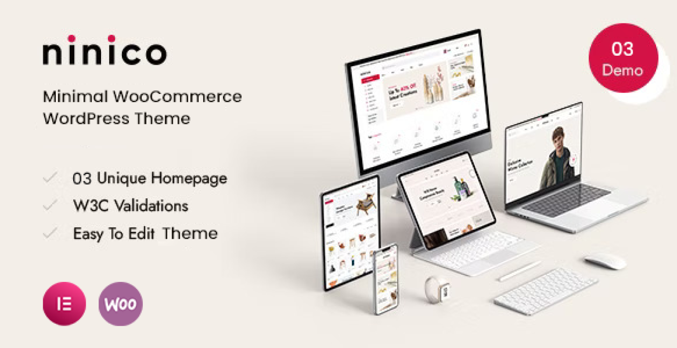 Ninico – Minimal WooCommerce WordPress Theme - wpnull24
