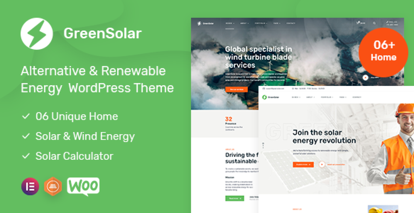 GreenSolar – Alternative & Renewable Energy WordPress Theme - wpnull24