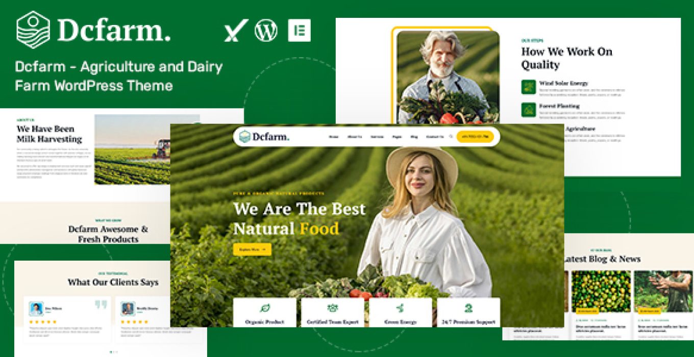 Dcfarm – Agriculture and Dairy Farm WordPress Theme - wpnull24