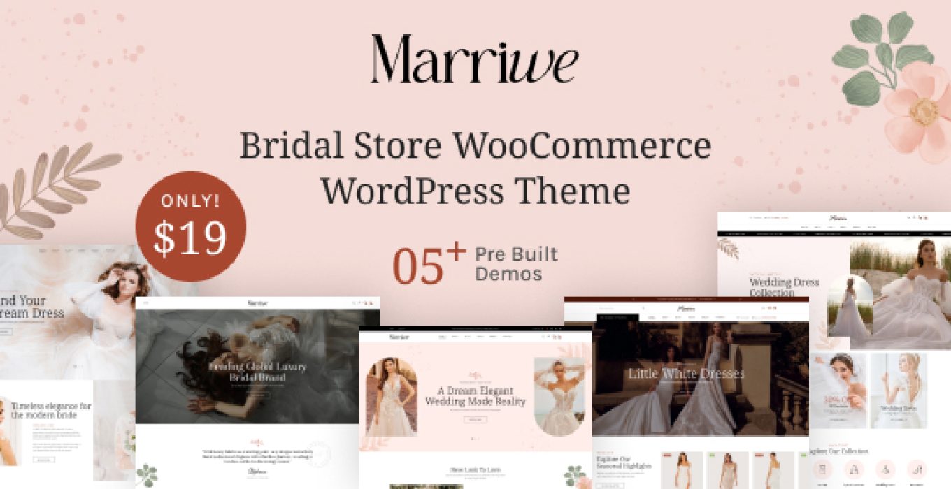 Marriwe – Bridal Store WooCommerce WordPress Theme - wpnull24
