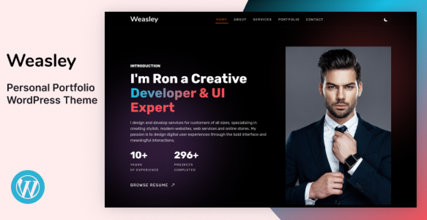 Weasley – Personal Portfolio WordPress Theme - wpnull24