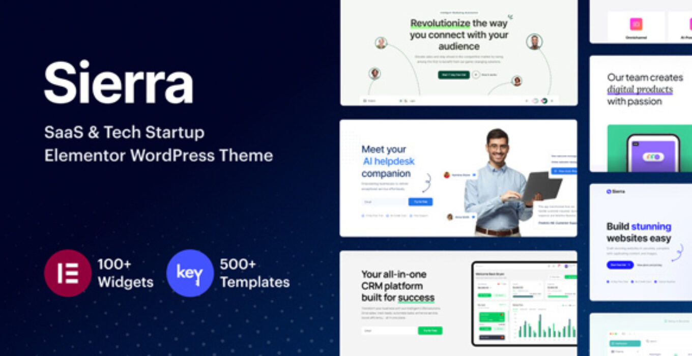 Sierra – SaaS & Tech Startup Elementor WordPress Theme - wpnull24