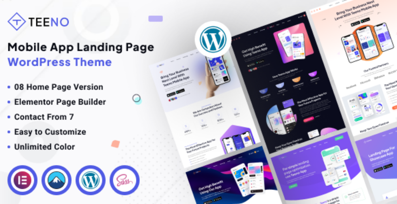 Teeno – App Landing WordPress Theme - wpnull24