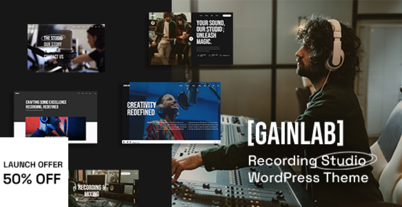 Gainlab – Music Recording Studio WordPress Theme - wpnull24