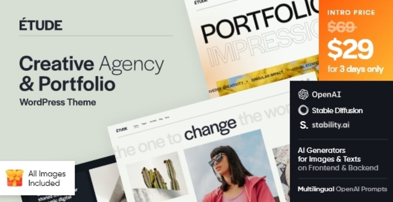 Etude — Creative Agency & Portfolio WordPress Theme - wpnull24
