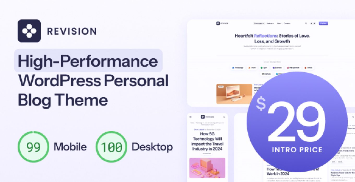 Revision – Optimized Personal Blog WordPress Theme - wpnull24