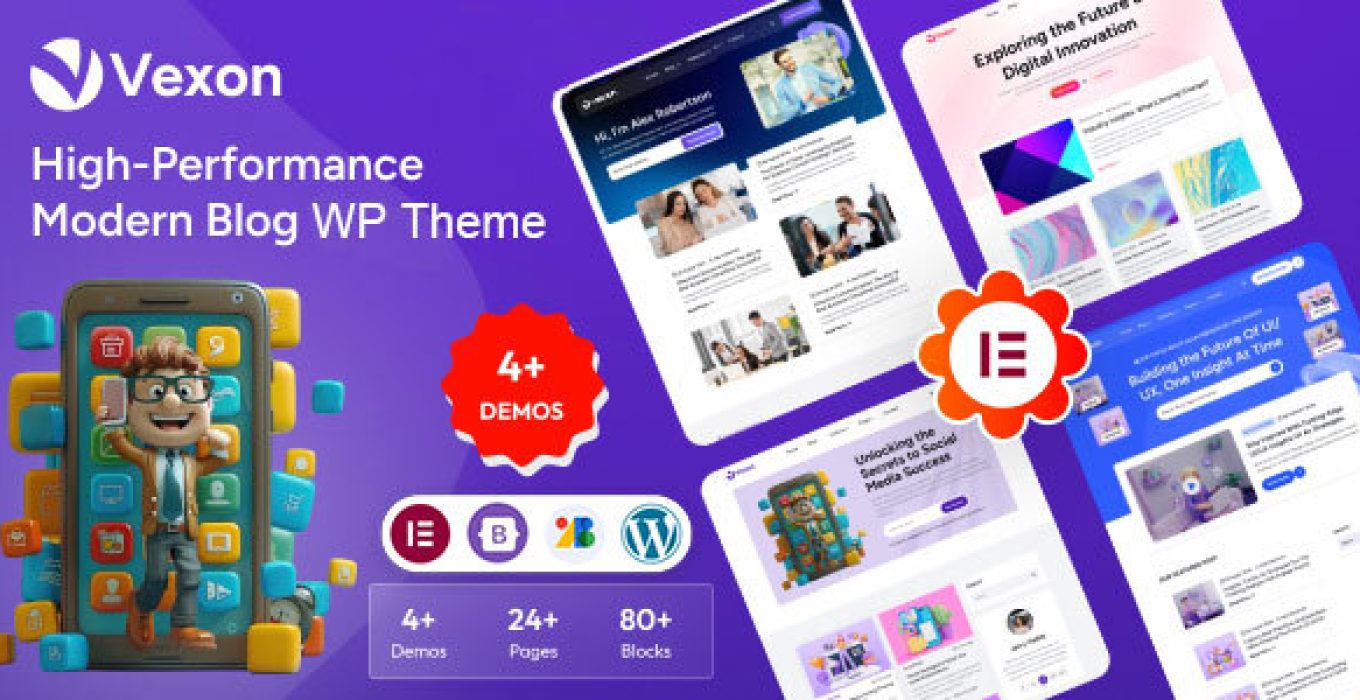 Vexon – Modern Blog & Magazine News WordPress Theme - wpnull24