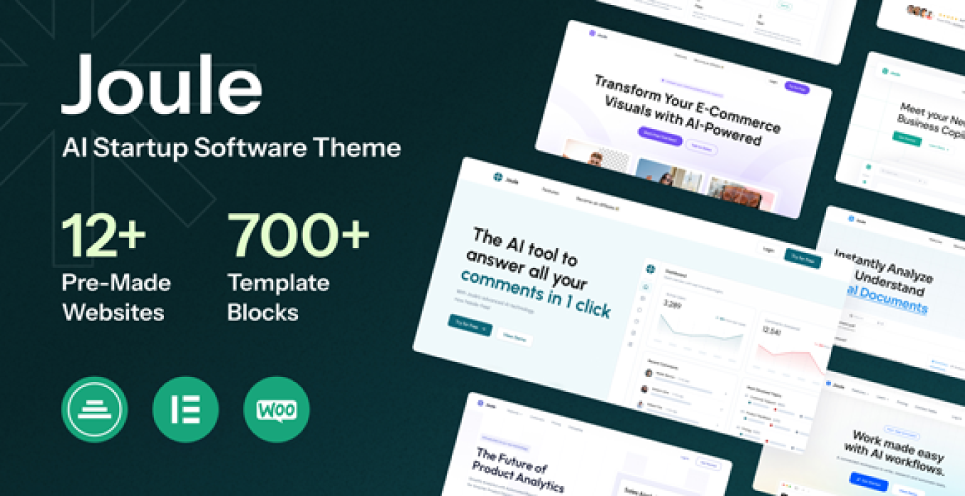 Joule – AI Startup Software Elementor WordPress Theme - wpnull24